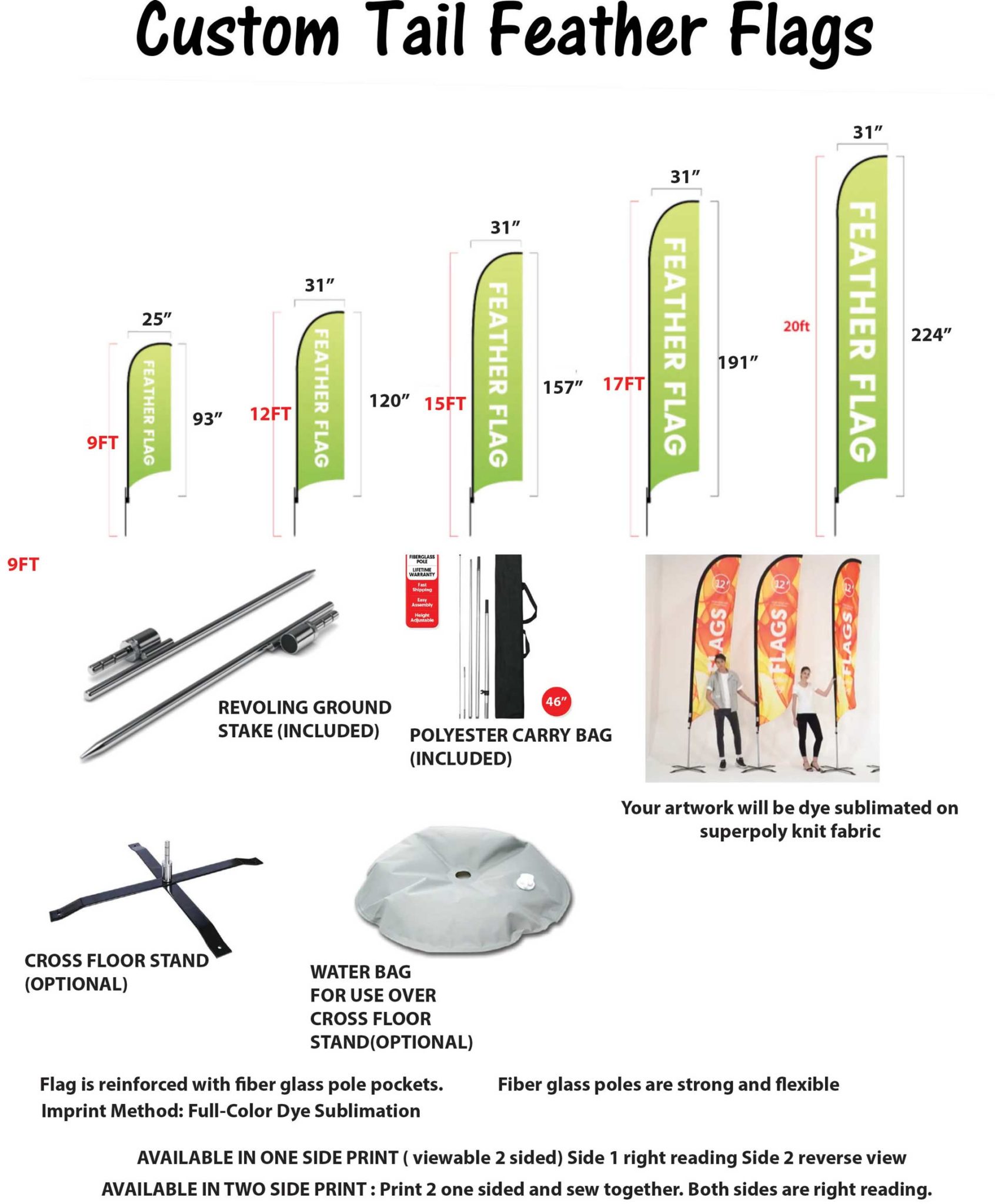 Custom Feather Flags - Graphic Images